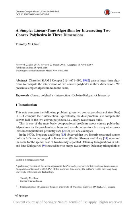 A Simpler Linear Time Algorithm For Intersecting Two Convex Polyhedra