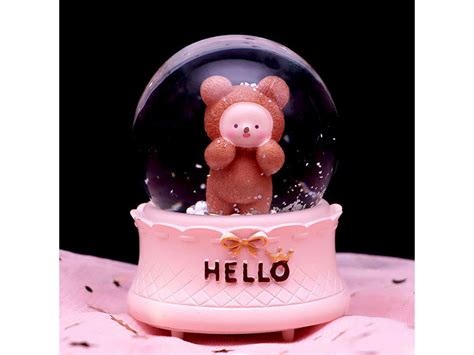 گوی شیشه ای چراغ دار طرح حیوانات سایز کوچک