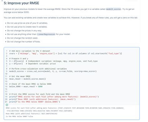 solved picture 1 ﻿is improving your rmse score in python i