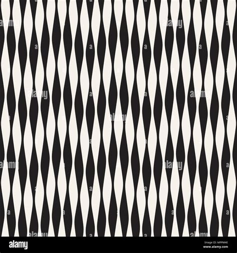Wavy Stripes Vector Seamless Pattern Retro Wavy Engraving Texture Geometric Zigzag Lines