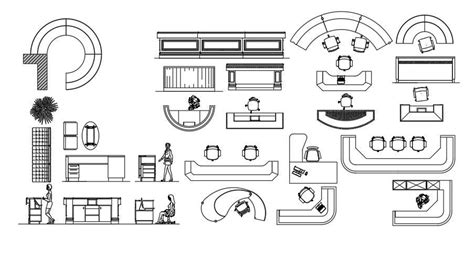 Reception Front Elevation Cad Block Image To U