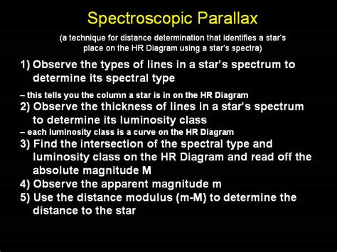 Spectroscopic Parallax
