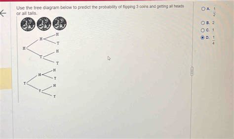 Use The Tree Diagram Below To Predict The Probability Of Flipping 3