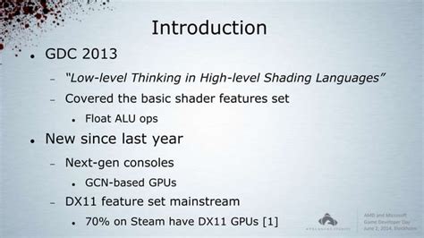 Low Level Shader Optimization For Next Gen And Dx11 By Emil Persson