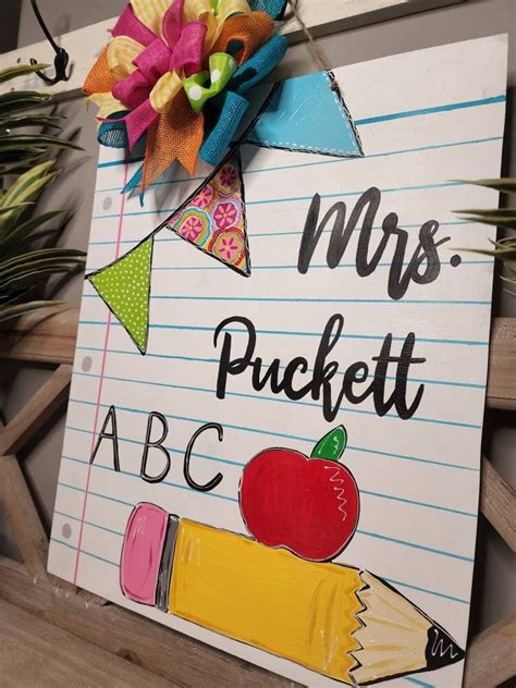 Notebook Paper Classroom Door Hanger Etsy