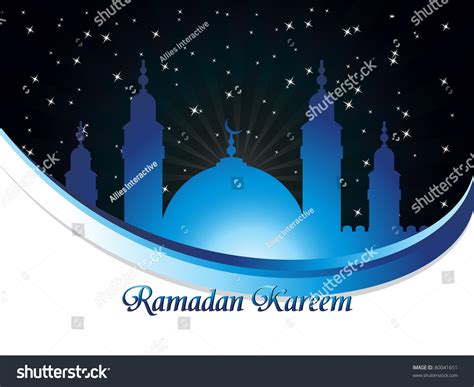 Twinkle Star Background Mosque Stock Vector Royalty Free 80041651