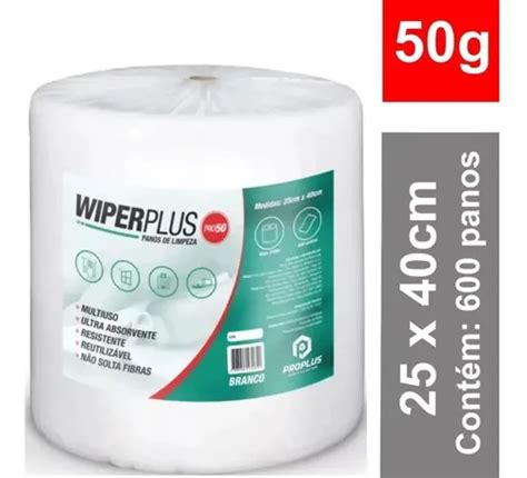 Pano De Limpeza Multiuso Wiperplus Pro50 25x40cm 600 Panos Frete Grátis