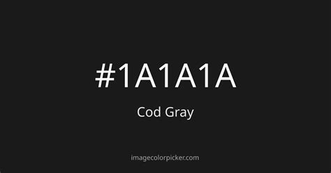 Html Color Picker Color Selector 1a1a1a