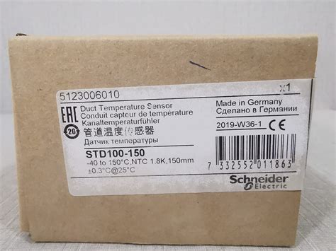 New Schneider Electric Std100 150 Temperature Sensor 5123006010 Orbit Surplus