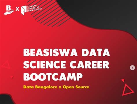 Pendaftaran Beasiswa Data Science Career Bootcamp Data Bangalore Dan