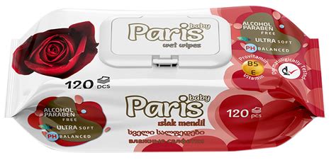 სველი ხელსახოცი Paris 120 ცალი სამზარეულო და ჰიგიენა