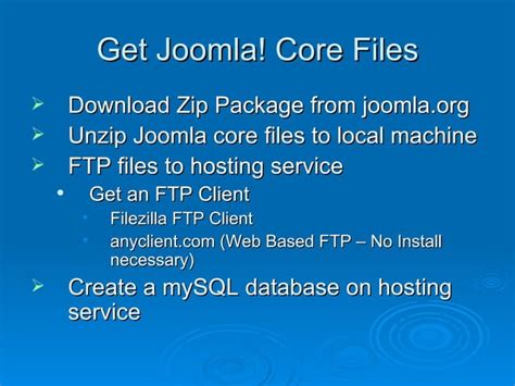 Joomla Installation Ppt
