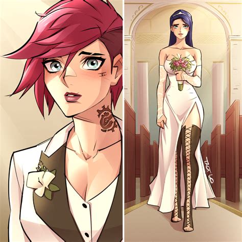 Vi Caitlyn Arcane Vi And Arcane Caitlyn League Of Legends And More Drawn By Talt Lo