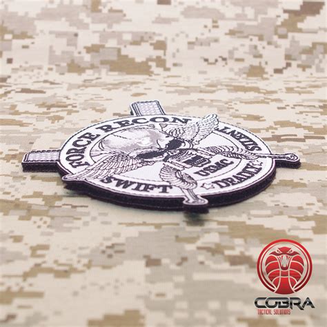 Force Recon Swift Silent Deadly Usmc Embroidered Patch With