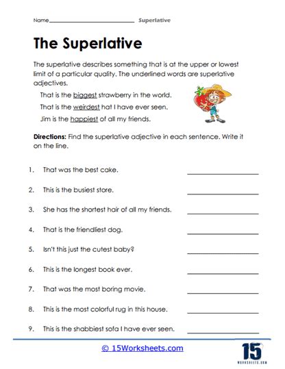 Superlative Adjectives Worksheets 15 Worksheets Library