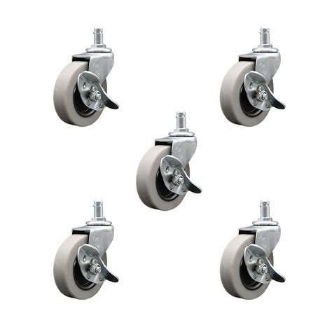 Service Caster 3in Stem Casters Wheel Diameter 3 In Caster Type Swivel Package Qty 5