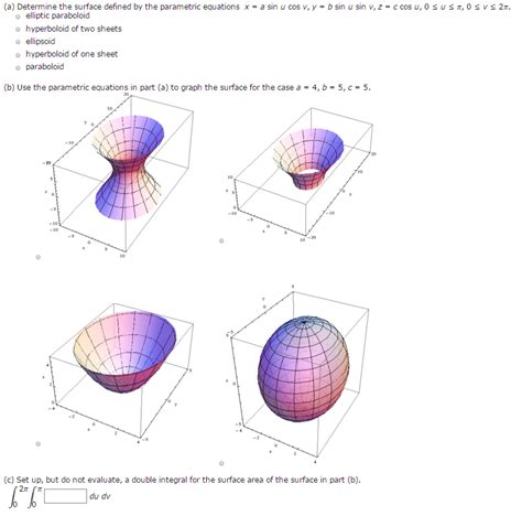 Solved Determine The Surface Defined By The Parametric
