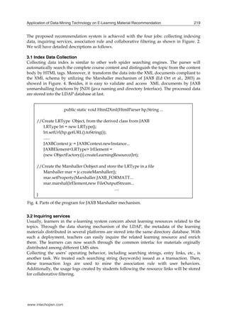 In Tech Application Of Data Mining Technology On E Learning Material