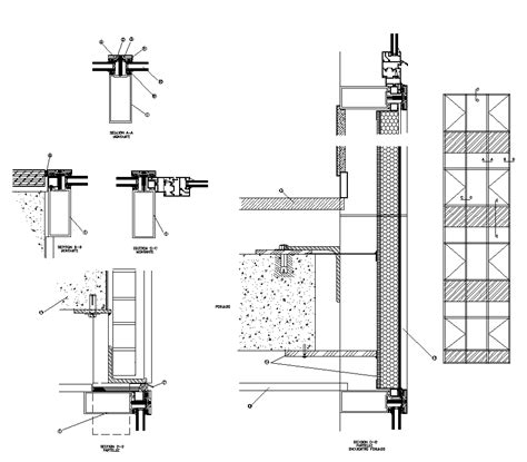 Cavity Wall Sectional Detail Elevation 2d View Layout File