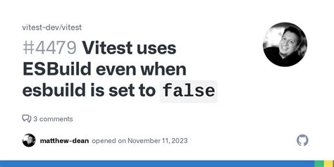 Vitest Uses Esbuild Even When Esbuild Is Set To `false` · Issue 4479 · Vitest Devvitest · Github