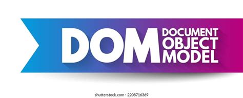 Dom Document Object Model Programming Api Stock Vector Royalty Free