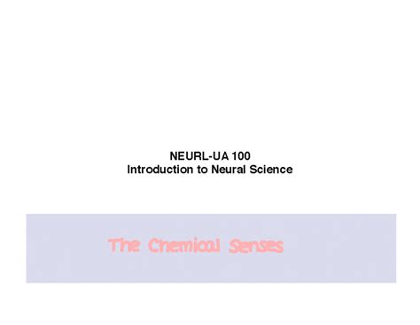 Intro To Neuroscience Lecture Notes Neurl Ua 100 Introduction To