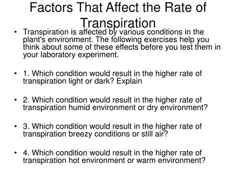 Ppt Transpiration Powerpoint Presentation Free Download Id 9475095