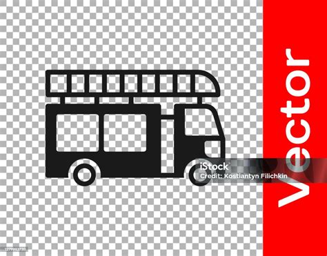 黑色消防卡車圖標隔離在透明背景上消防車消防隊員緊急車輛向量向量圖形及更多traffic Accident圖片 Traffic