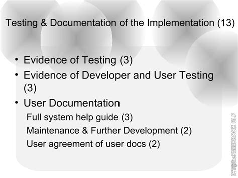4 Testing And Documentation Of The Implementation Ppt