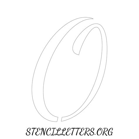 5 Inch Free Printable Individual 133 Cursive Uppercase Letter Stencils
