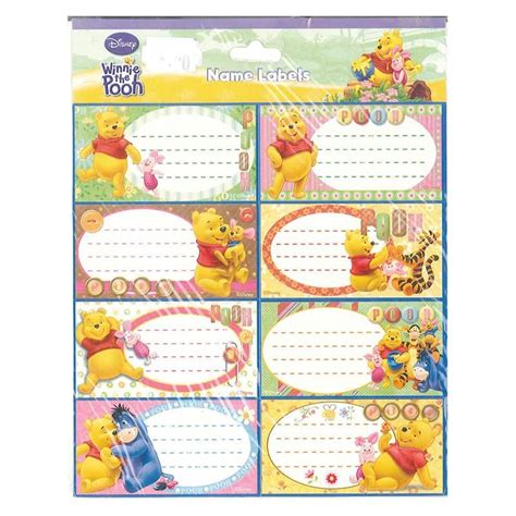Σχολικές ετικέτες Winnie The Pooh Βιβλιοπωλείο Τυπογραφείο Τσαβδαρίδης 25ης Μαρτίου 23