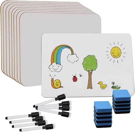 Small White Boards 8 Pcs Double Sided Small Dry Erase White Boards
