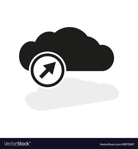 click cloud computing arrow cursor royalty free vector image