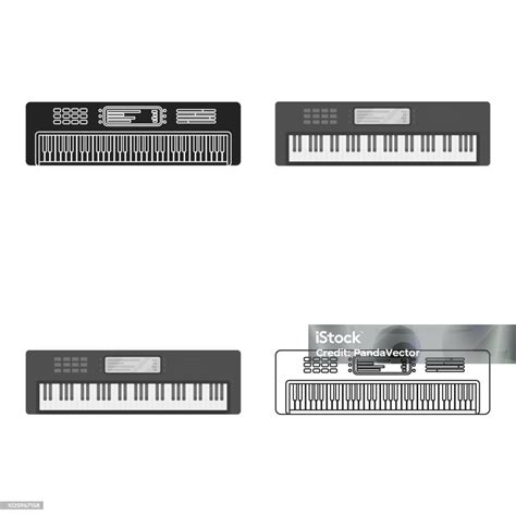 합성기 흰색 배경에 고립 된 만화 스타일에서 아이콘 악기 기호 스톡 벡터 일러스트 레이 션 웹 0명에 대한 스톡 벡터 아트 및 기타 이미지 Istock