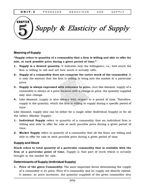 Unit 3ch 5supply Pdf