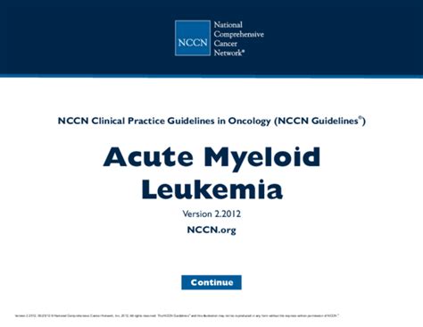 Pdf Nccn Guidelines Index Aml Table Of Contents Discussion Nccn