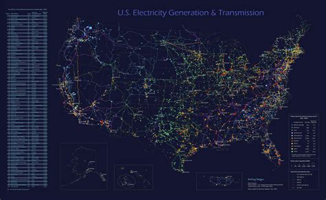 Us Electricity Generation And Transmission Maps Zoom In For Full