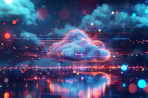 An Abstract Representation Of Cloud Computing Showcasing Data