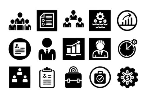 경영 아이콘 일러스트레이션 기업 분석 사업가 웹 전략 작업장 프리미엄 벡터