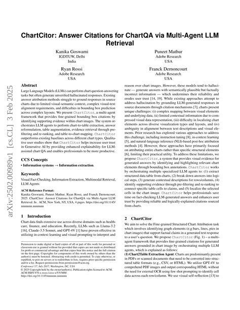 Chartcitor Multi Agent Framework For Fine Grained Chart Visual Attribution · Hf Daily Paper