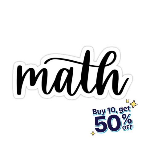 Math Folderbinder Sticker Sticker For Sale By Rt Lettering Math
