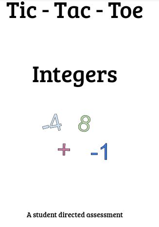 Integer Tic Tac Toe