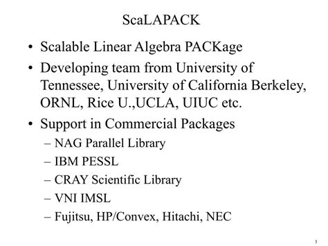Ppt Introduction To Scalapack Powerpoint Presentation Free Download