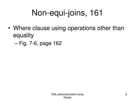 Ppt Sql Advanced Select Using Oracle Powerpoint Presentation Free