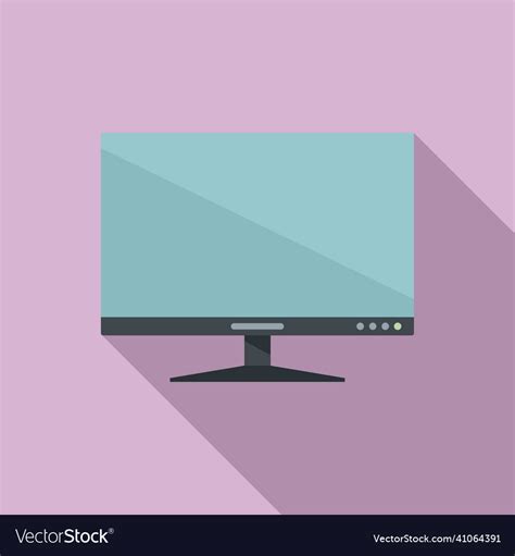 Frameless Monitor Icon Flat Computer Royalty Free Vector