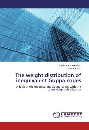 The Weight Distribution Of Inequivalent Goppa Codes Philippines Ubuy