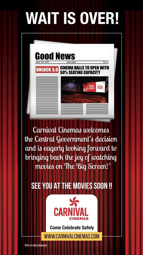 Cinema Cinemasafe Cinemanews Carnivalcinemas Bigscreen Chef