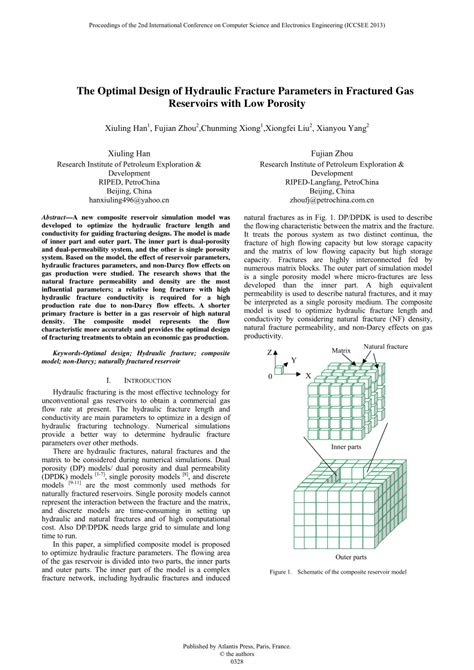 Pdf The Optimal Design Of Hydraulic Fracture Parameters In Fractured Gas Reservoirs With Low