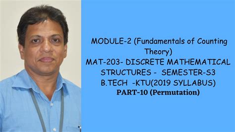 S3 Semester Part 10fundamentals Of Counting Theorymodule 2 Mat 2032019 Schemebtech Ktu