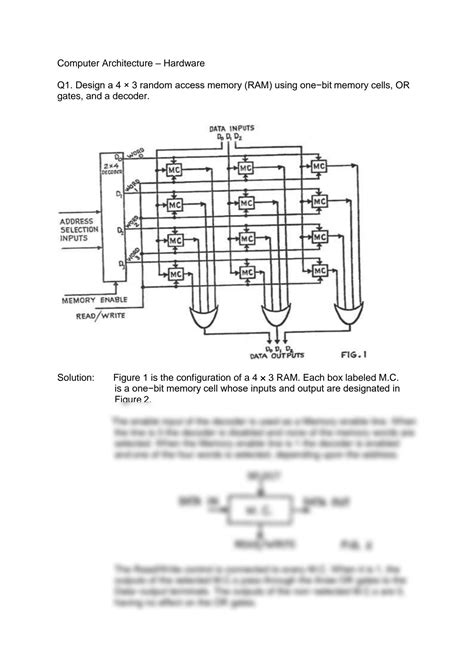 Solution Computer Architecture Designing Ram Using One Bit Memory